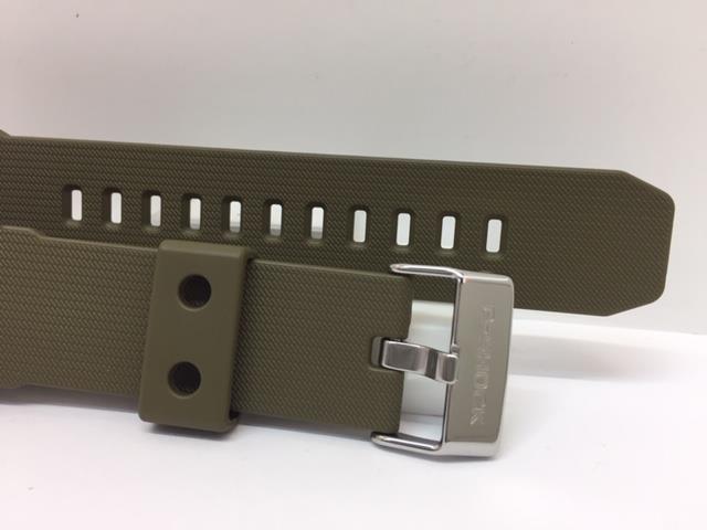 Casio Watchband GD-400 -9 Military Style Olive Green Resin Strap ...