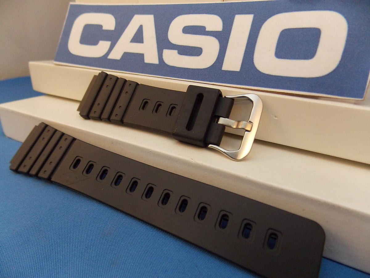 Casio watchband AQ-100. MRD-201 Steel buckle Original Black Resin ...
